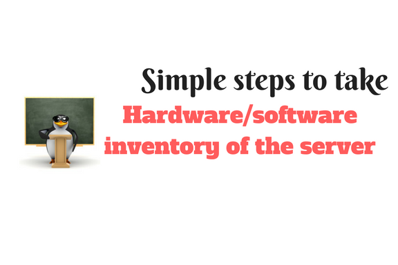 steps to take hardware/software inventory of the server