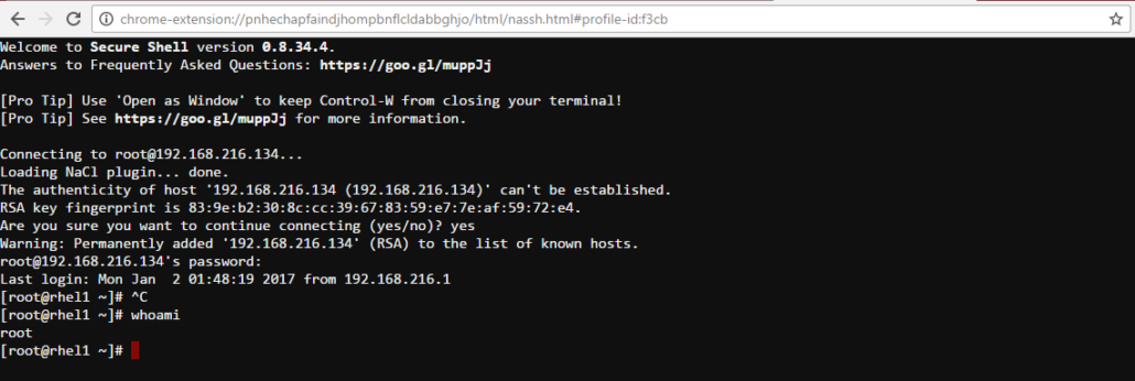 How to connect server using Chrome web browser - UX Techno